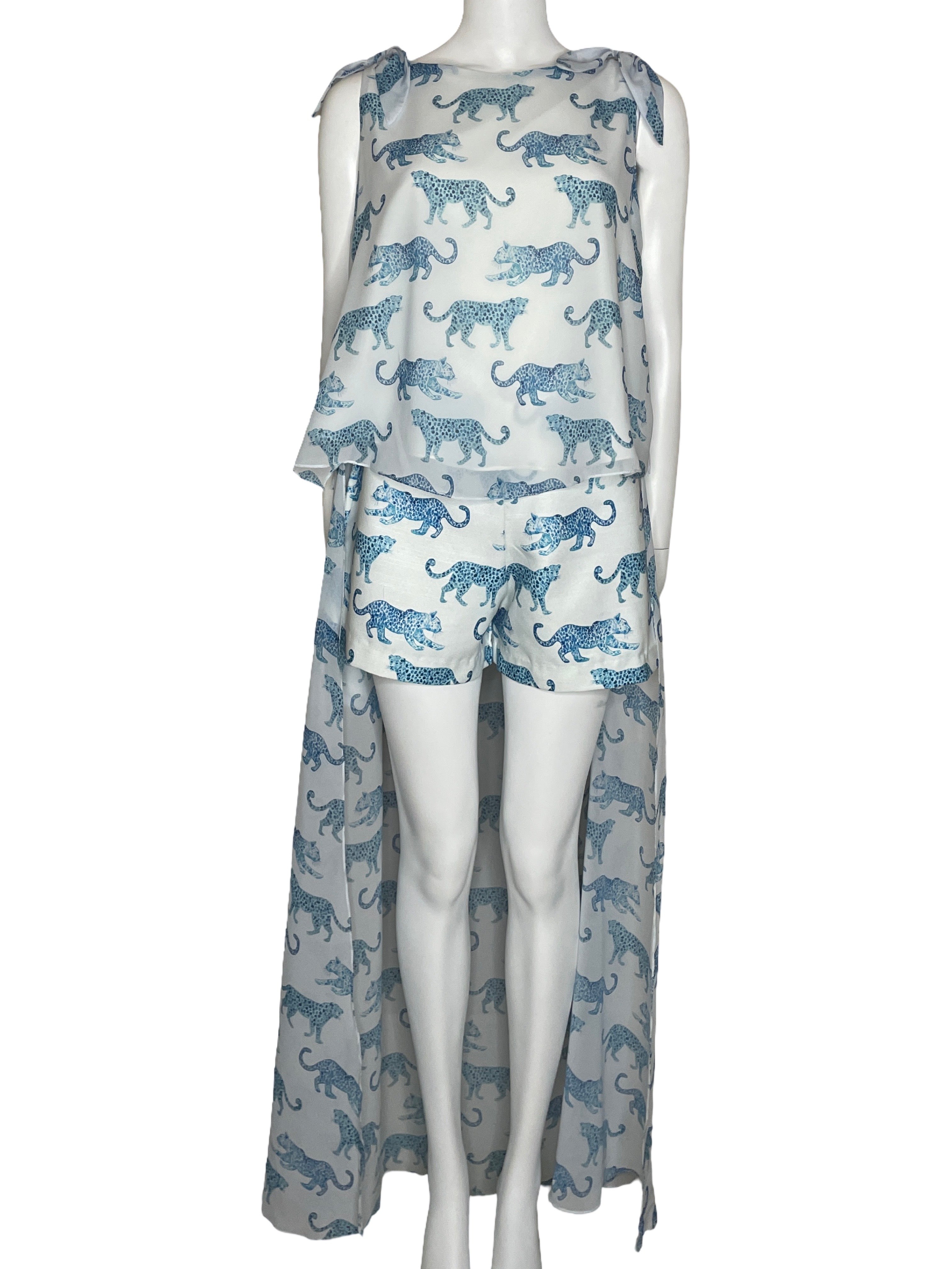 Set Michelle Nassar Blusa Asimétrica+Short Blanco-Talla M – The ...
